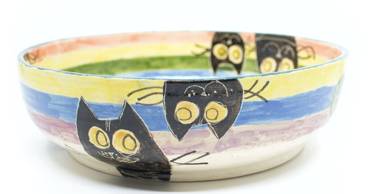 handbemalte Schale 'Katze II'
