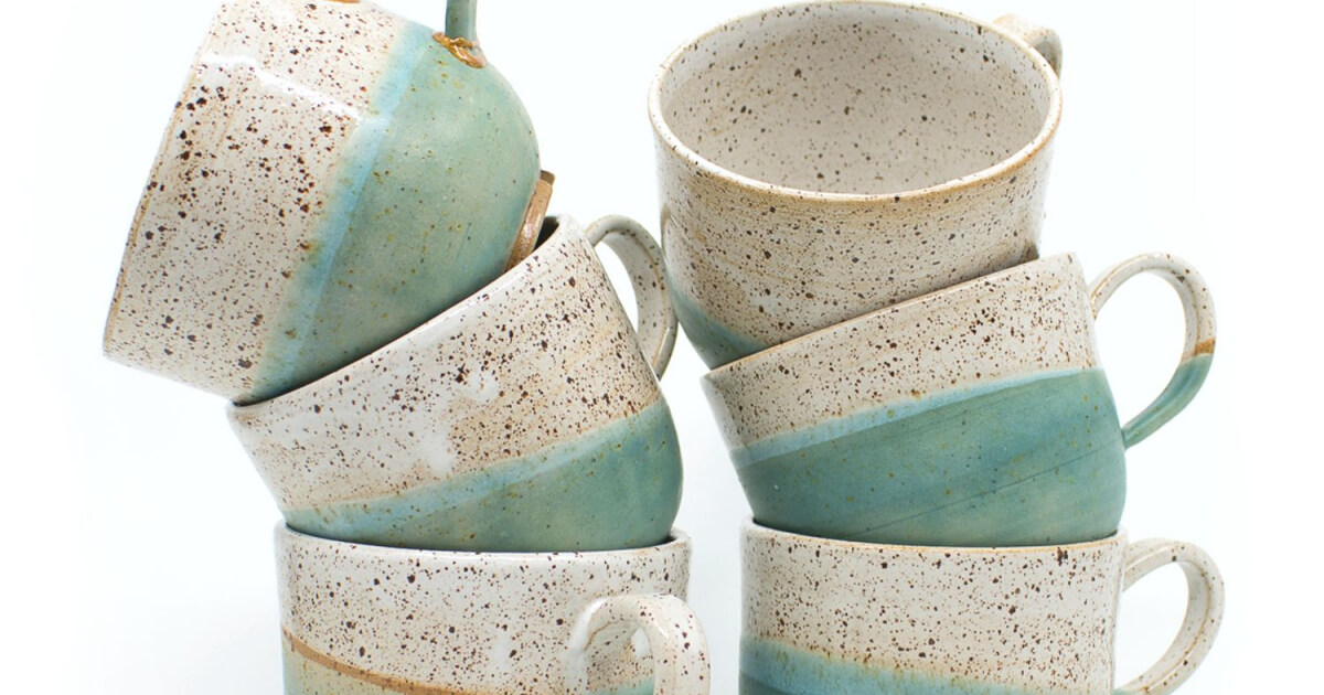 Tassen 'Sand und Meer' als Service